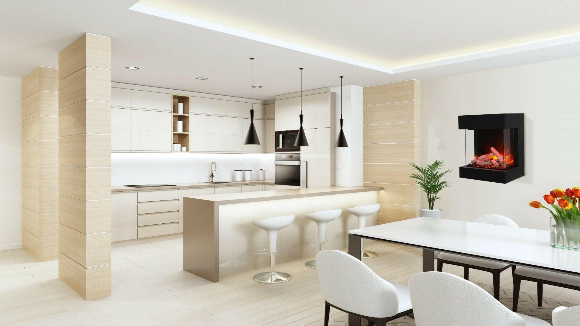 Sierra Flame - (Cube-2025WM - Fireplaces)